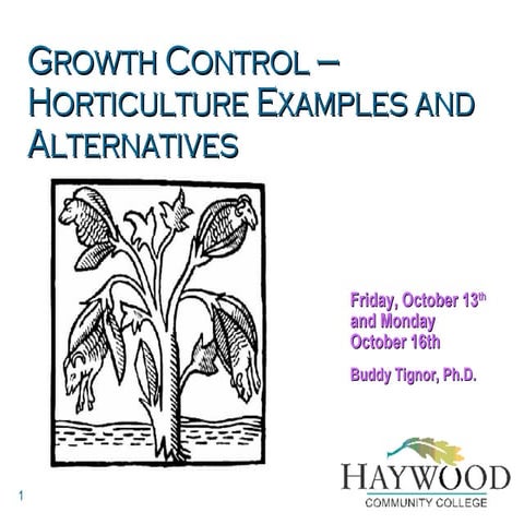 Growth Control 2 | PPT