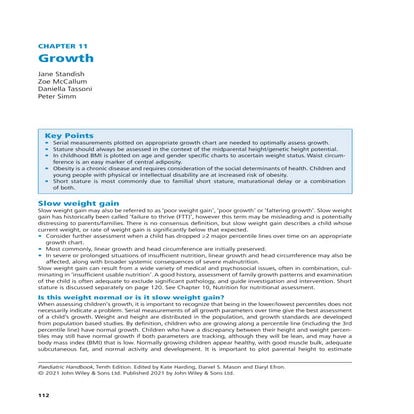 Growth- Paediatric Handbook.p,,,,,,,,,,, | PDF