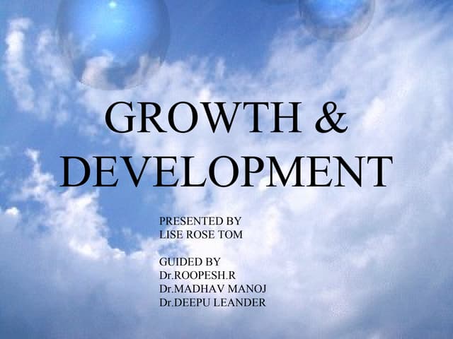 Growth Pattern Variability (Concepts of Growth & Development ...