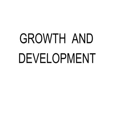 Growth and development | PPT