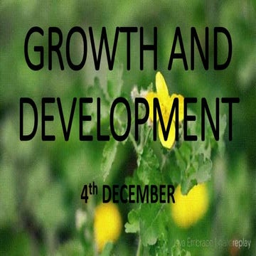Growth and development in Plants and Animals | PPTX
