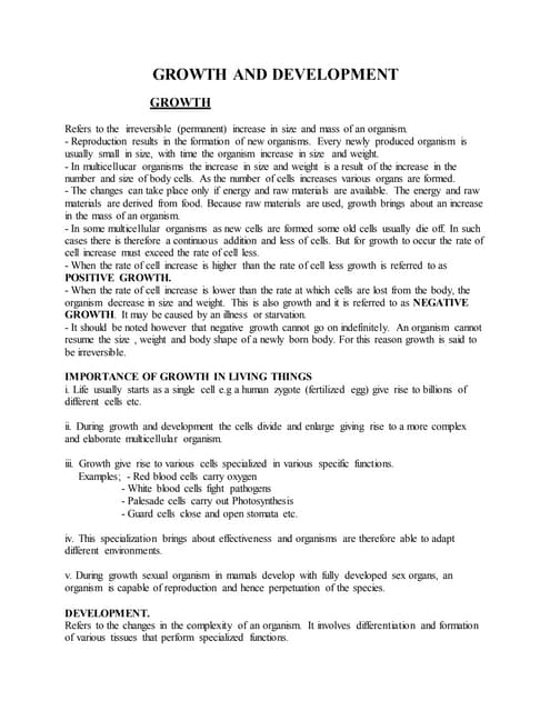 Plant-growth-and-development in general biology | PPTX | Gardening ...