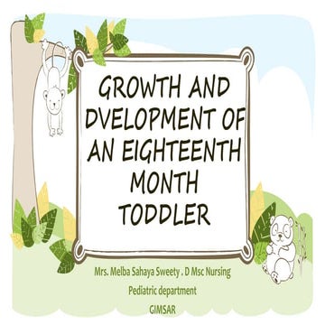 Growth and development of 18 month toddler | PPT