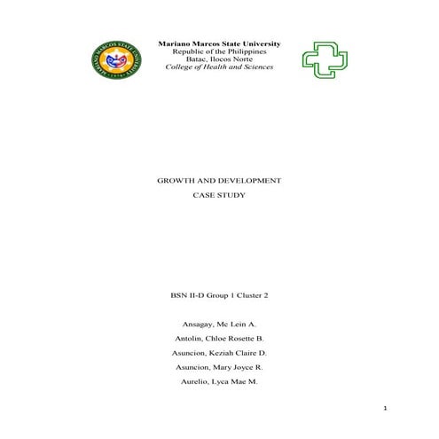 Growth and development case study | PDF