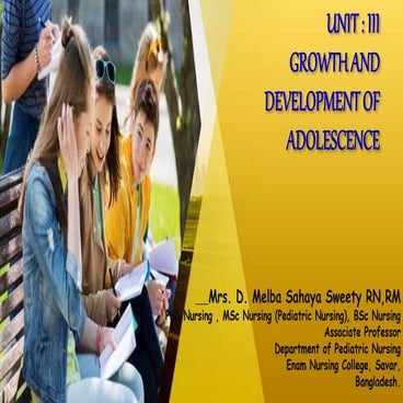 Growth and development of Adolescence.pptx