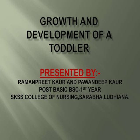 Growth and development of infant ppt | PPTX