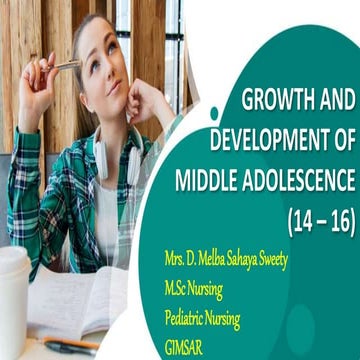 Growth and development of middle adolescence | PPTX | Parenting ...