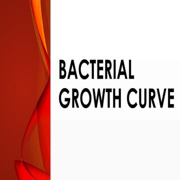 growth curve presentation for collge microbiology | PPTX