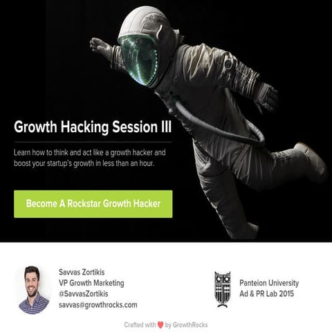 Growth Hacking Session III @ Panteion AD&PR Lab | PDF | Internet | Computing