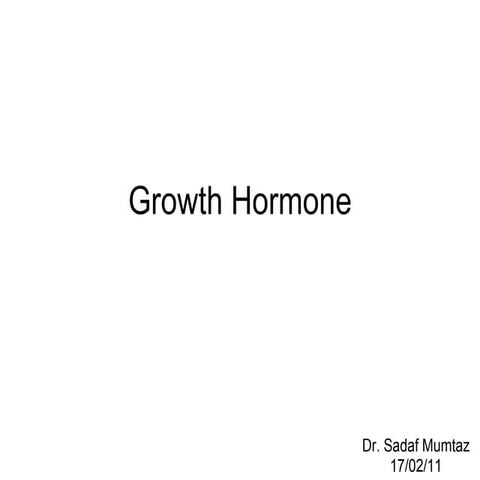 Growth hormone | PPT
