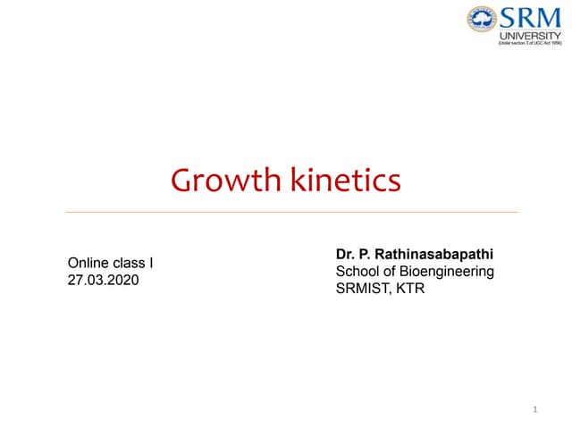 Bacterial growth curve monods equation | PPTX