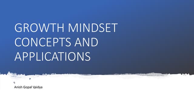 Understanding Growth Mindset | PPTX