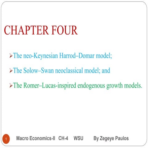 Macro Economics -II Growth model | PPTX