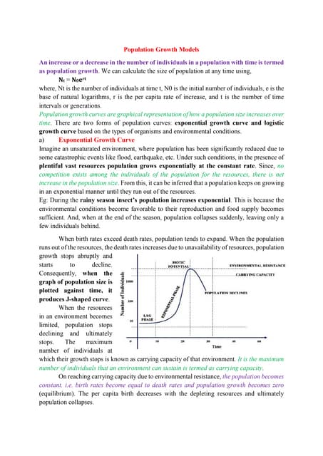 Population growth curves | PPTX
