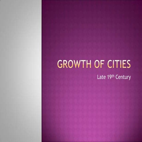 Growth of cities(12) | PPT