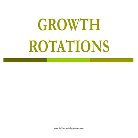 Growth rotations 2 /certified fixed orthodontic courses by Indian ...