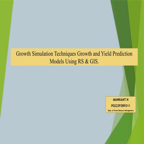 gROwTH SImUlation TeChNiCs yiled regulation | PPT