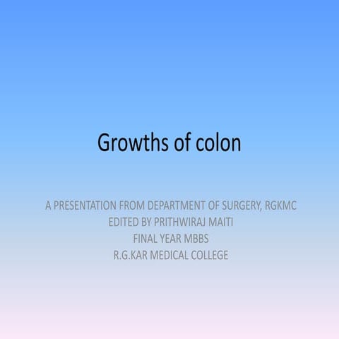 Growths of colon | PPT