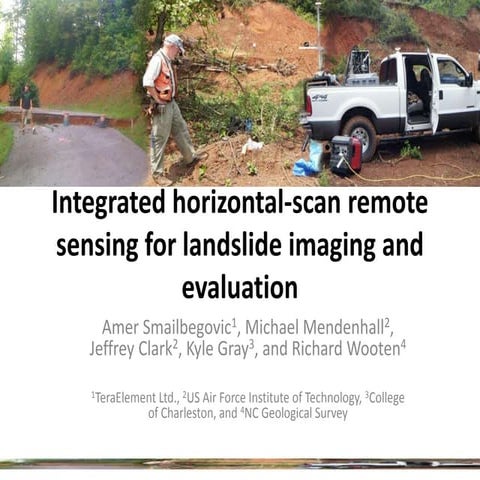 Integrated horizontal-scan remote sensing for landslide imaging and ...