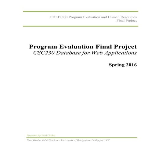 EDLD808 Program Evaluation Final Project Final Paper - Online Education ...