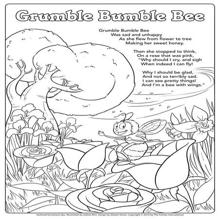 Coloring Page: Grumble Bumble Bee | PDF