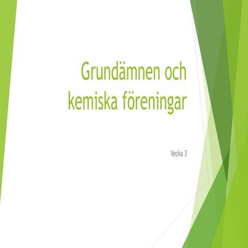 Grundämnen och kemiska föreningar | PPSX