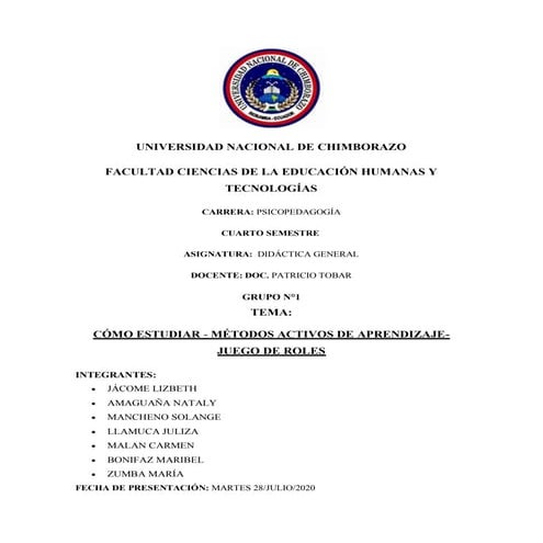 Objetivos del estudio dirigido | DOCX