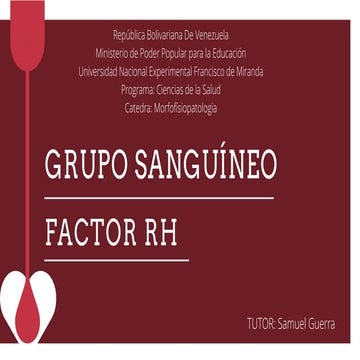 Grupo sanguineo y Factor RH | PPTX