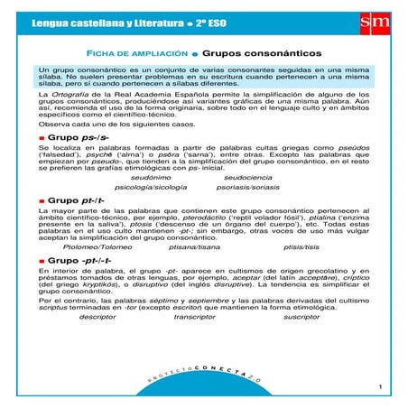 Grupos consonanticos | PDF