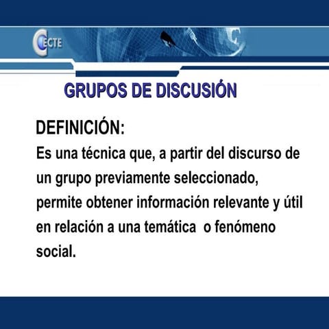 Grupos De Discusion | PPT
