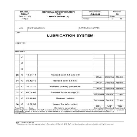 Gs h-02-r05-lubrication system | PDF