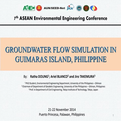 GROUNDWATER FLOW SIMULATION IN GUIMARAS ISLAND, PHILIPPINE | PPTX