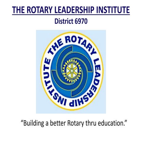Rotary Leadership Institute | PPT