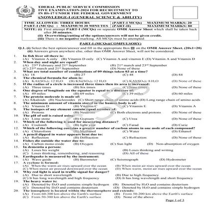 GSA-Past-Papers-2010-2024-2.pdf CSS examination | PDF