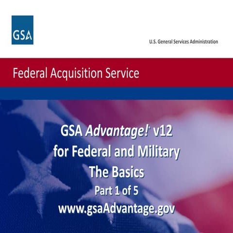 Gsa Advantage Part 1 | PPT
