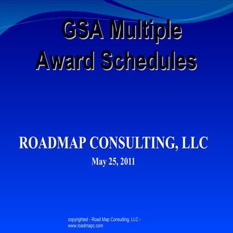 GSA Multiple Award Schedules | PPT