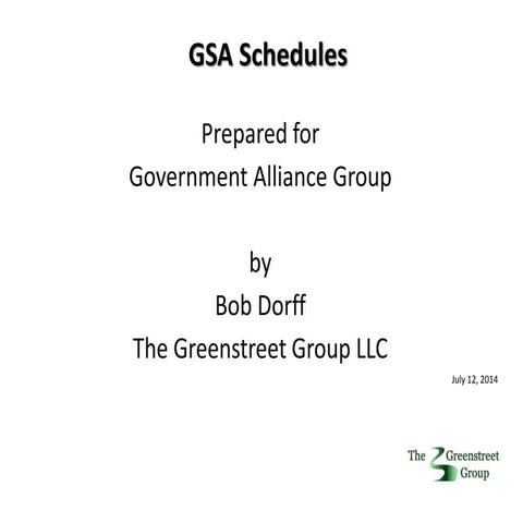 Gsa schedules gov alliance presentation | PPT