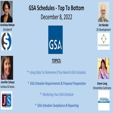 GSA Schedules - Top To Bottom - 12/08/2022 | PPTX | Business ...