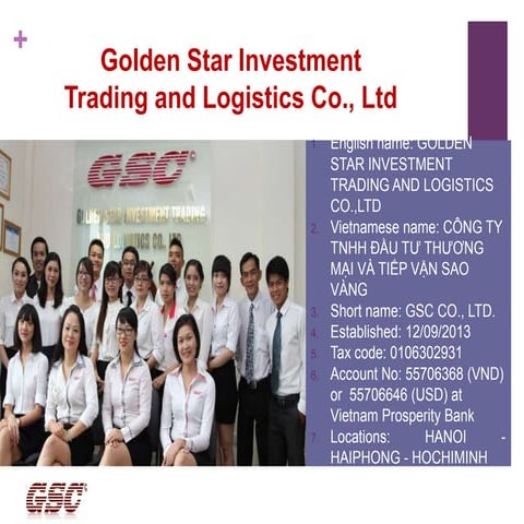 Golden Star Investment Trading and Logistics Co., Ltd profile | PPTX ...
