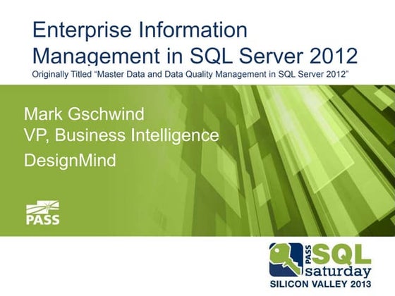 Microsoft SQL Server 2012 Master Data Services | PPT