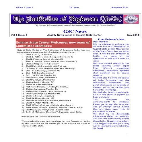 GSC NEWS November 2014 | PDF | Awards Shows | Events