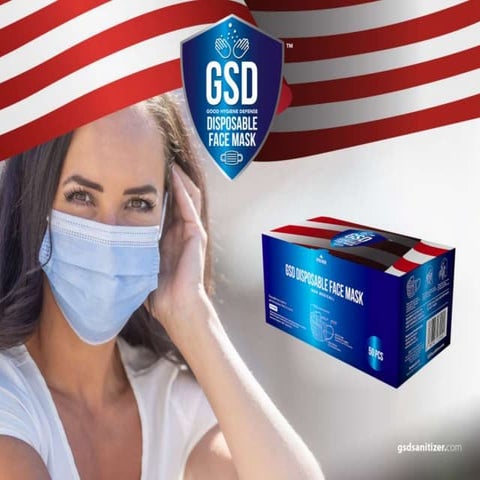 GSD 3-ply Face Masks in 50 masks box ppt presentation | PPTX