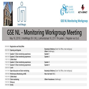 GSE NL Monitoring Werkgroup ketenmonitoring | PPT