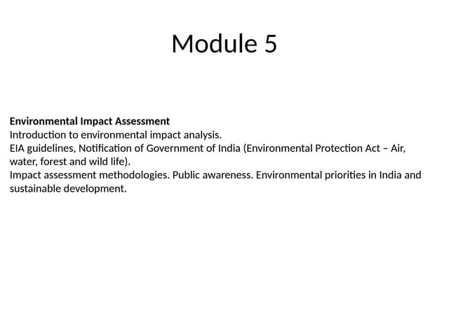 Environment impact assessment | PPTX