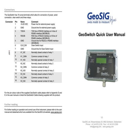 Gs geo switch_quickusermanual_v03 | PDF | Computer Peripherals | Computing