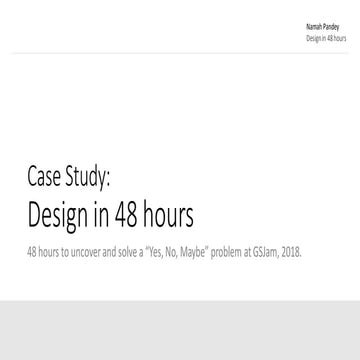 Design in 48 hours namah pandey | PDF