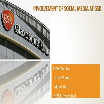 Involvement of GSK att social media | PPTX