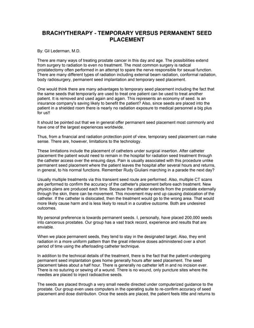 Minimally Invasive Treatment Options for Clinically Localized Prostate ...