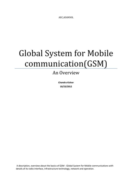 G second generation network | PDF