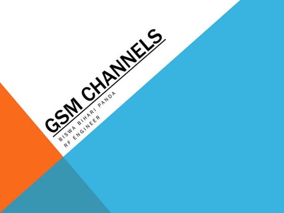 GSM channels | PPT | Computer Networking | Computing